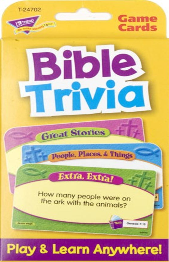 Trend Enterprises Bible Trivia | Flash Cards – The Ink Room (Bookstore)